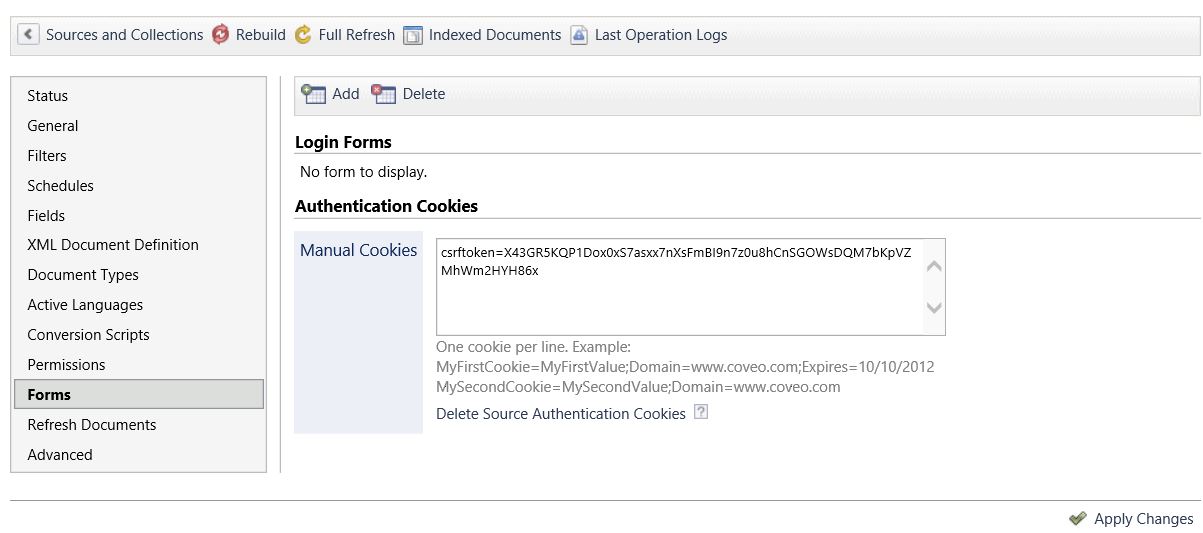 Web crawler and form authentication with dynamics object