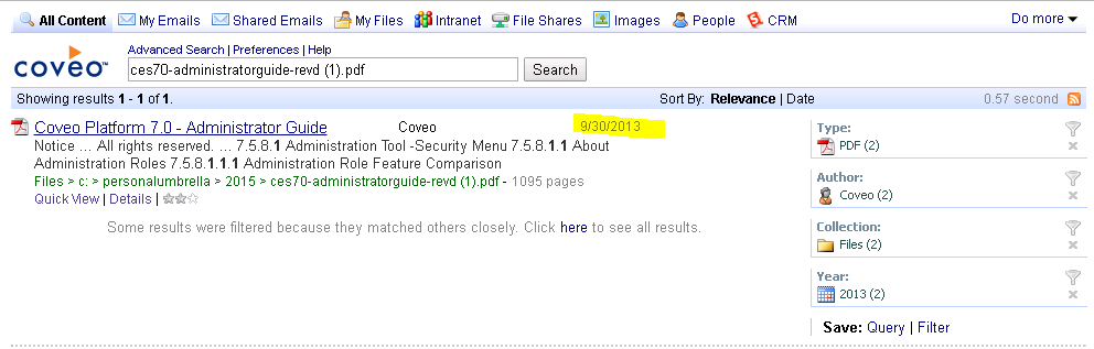 How to modify displayed date in Coveo .NET search
