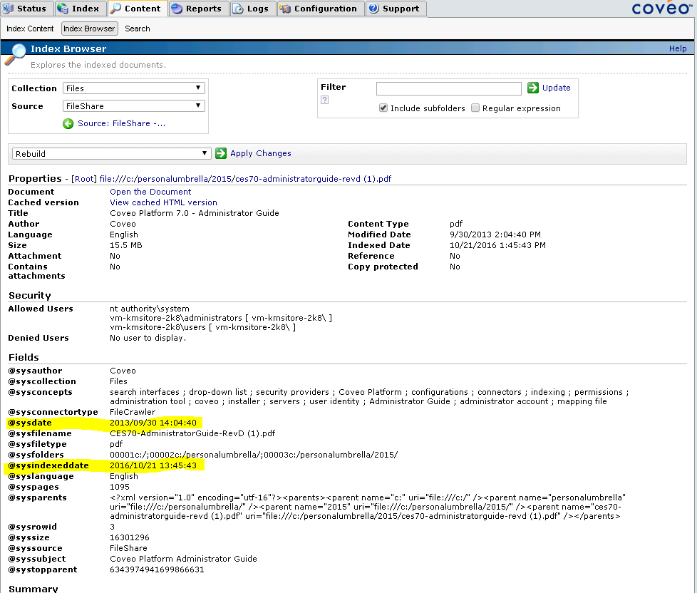 How to modify displayed date in Coveo .NET search