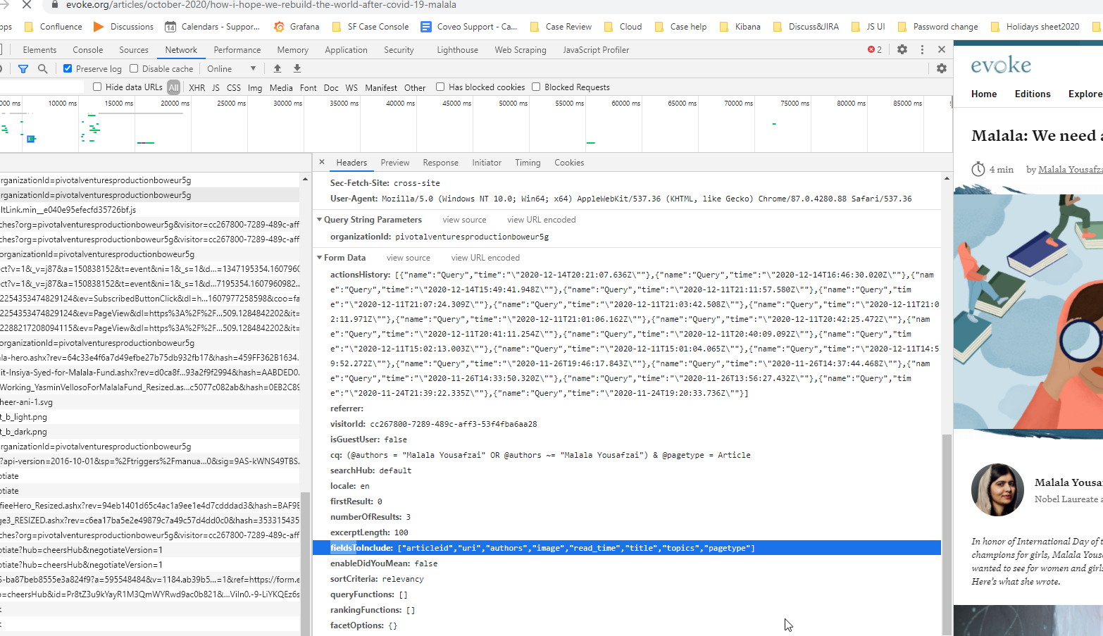 Error: Value should be a non-empty string is seen in console when using Coveo Analytics