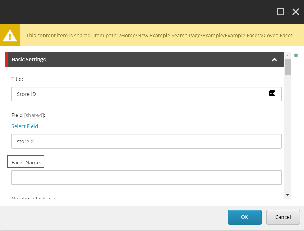 How to change the facet identifier in the URL hash when a facet value is selected in Coveo for ...