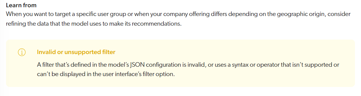 Machine Learning Model Filters