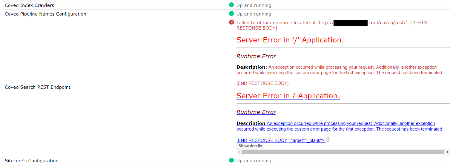 Diagnostic page shows : ERROR StateVerifier has encountered an error while verifying the ...